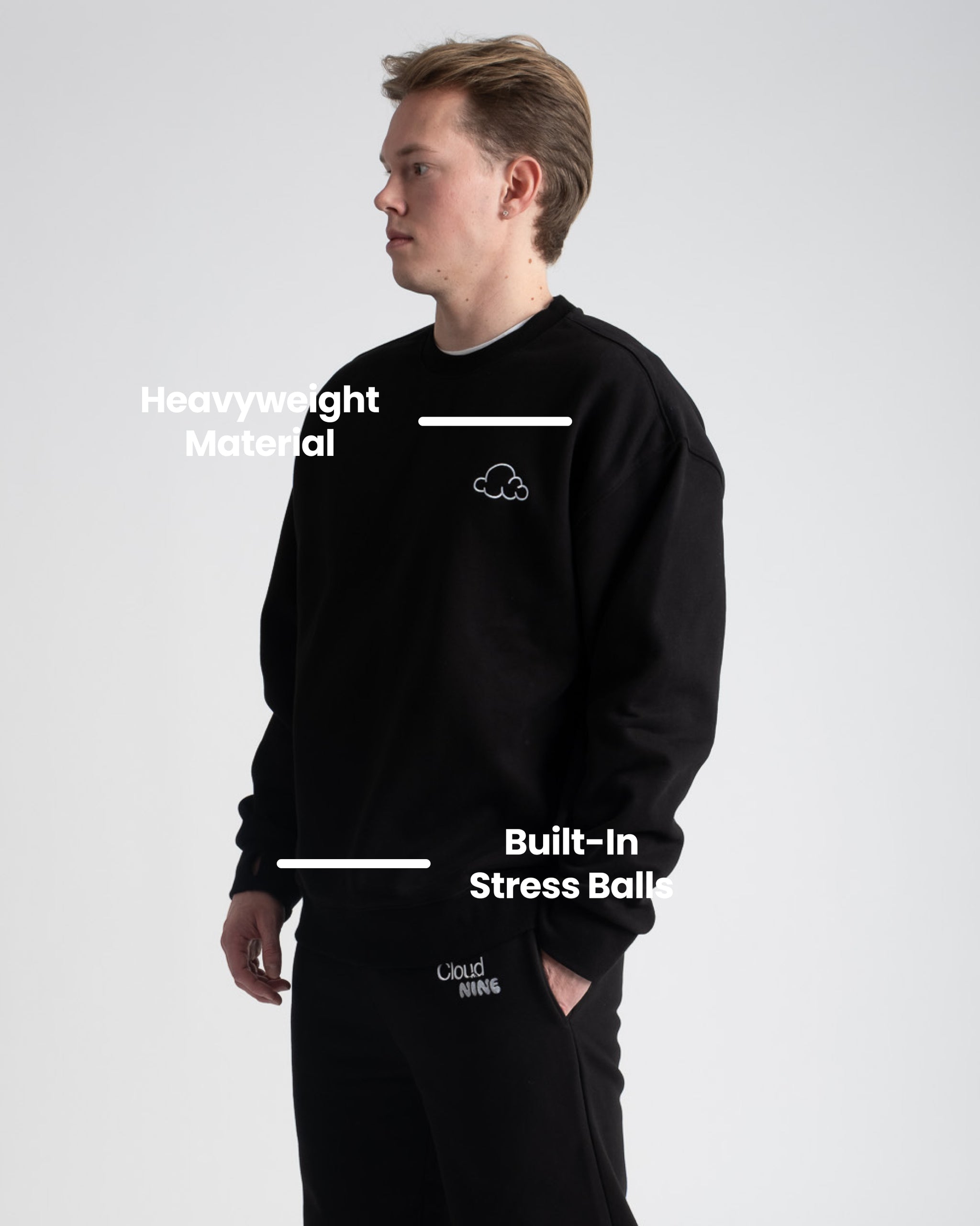 Weighted Anxiety Sweatshirt | Comfort & Stress Relief – Cloud Nine